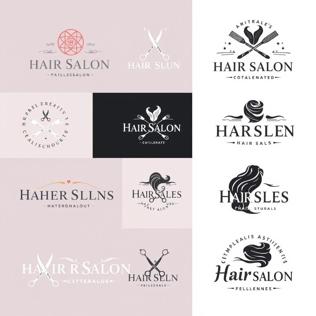 Stylish Hair Salon Logo Designs