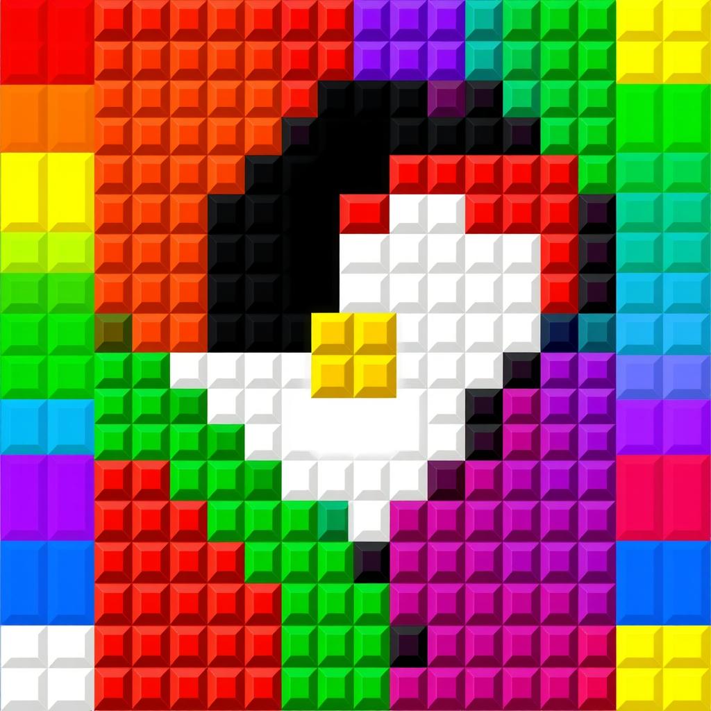 77 Blocks of Creativity: Colorful Pixel Art