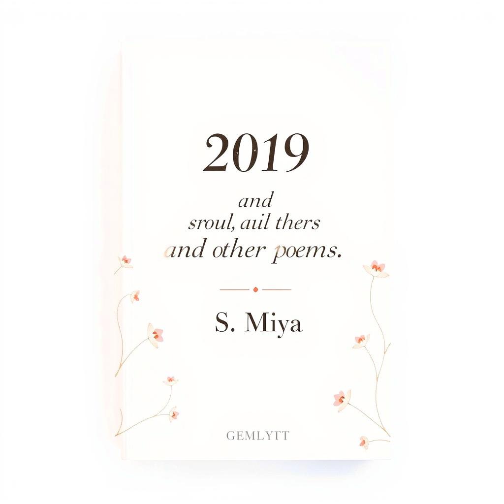 Captivating White Poetry Book Cover Design