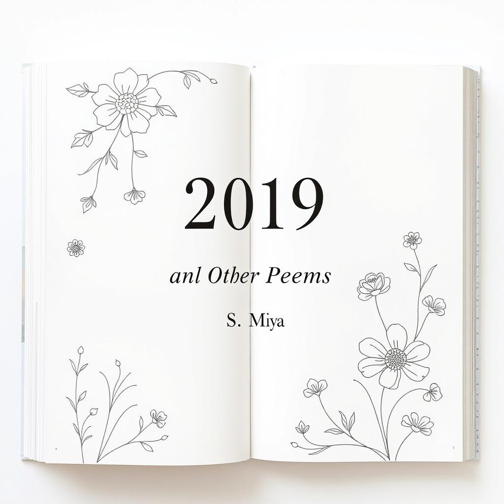 Elegance in Words: A Floral Poetry Book Cover