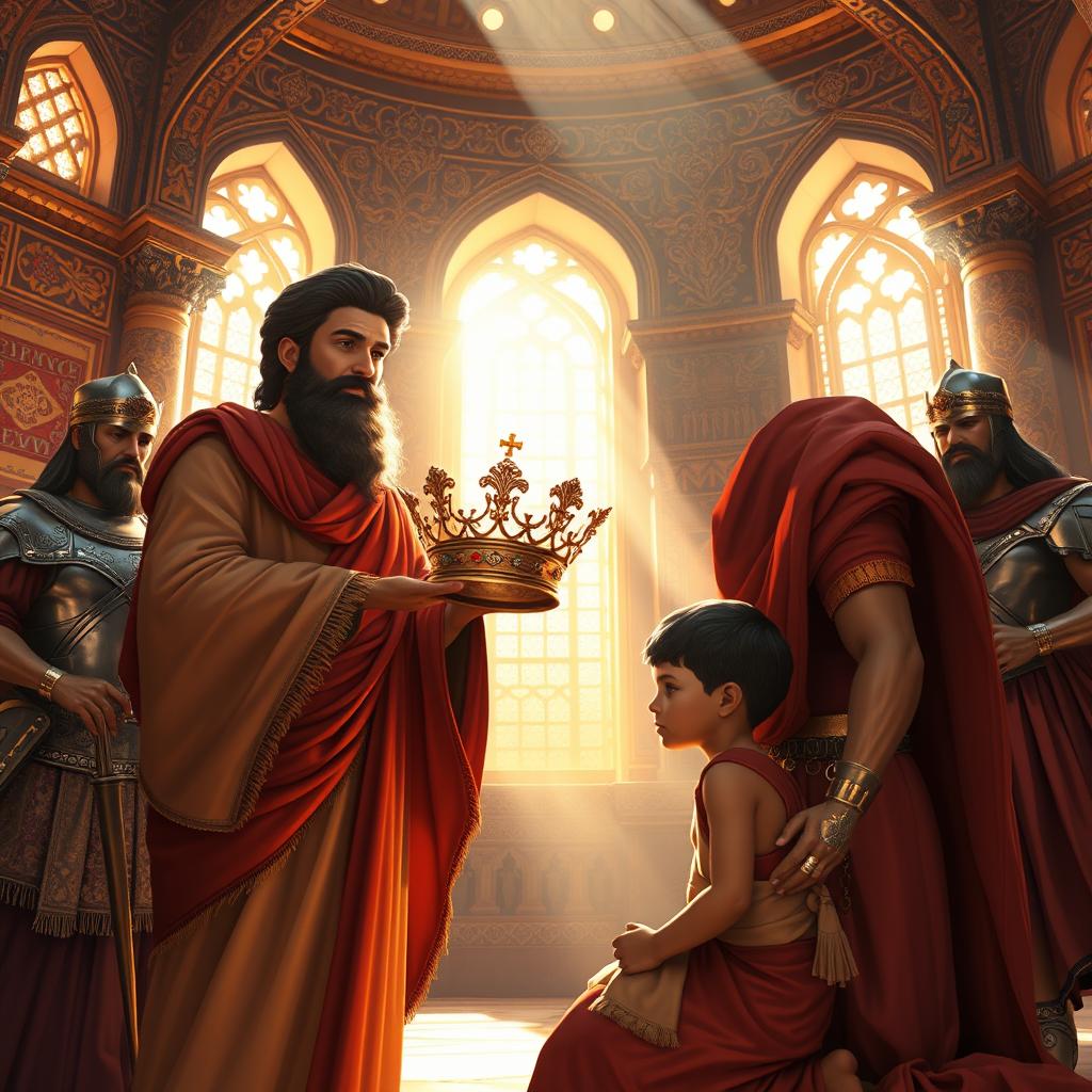 Majestic Scene: Cyrus the Great Crowning His Son