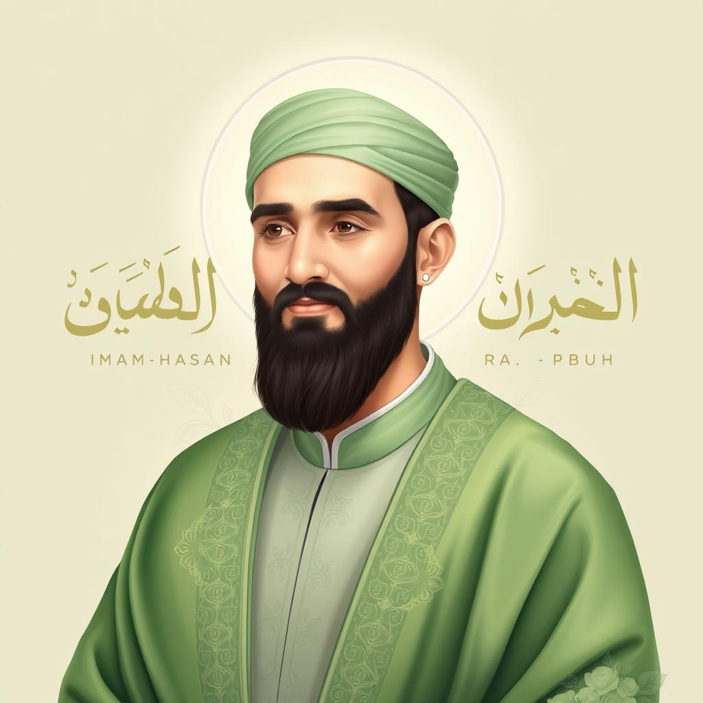 Serene Portrait of Imam Hasan ibn Ali (RA)