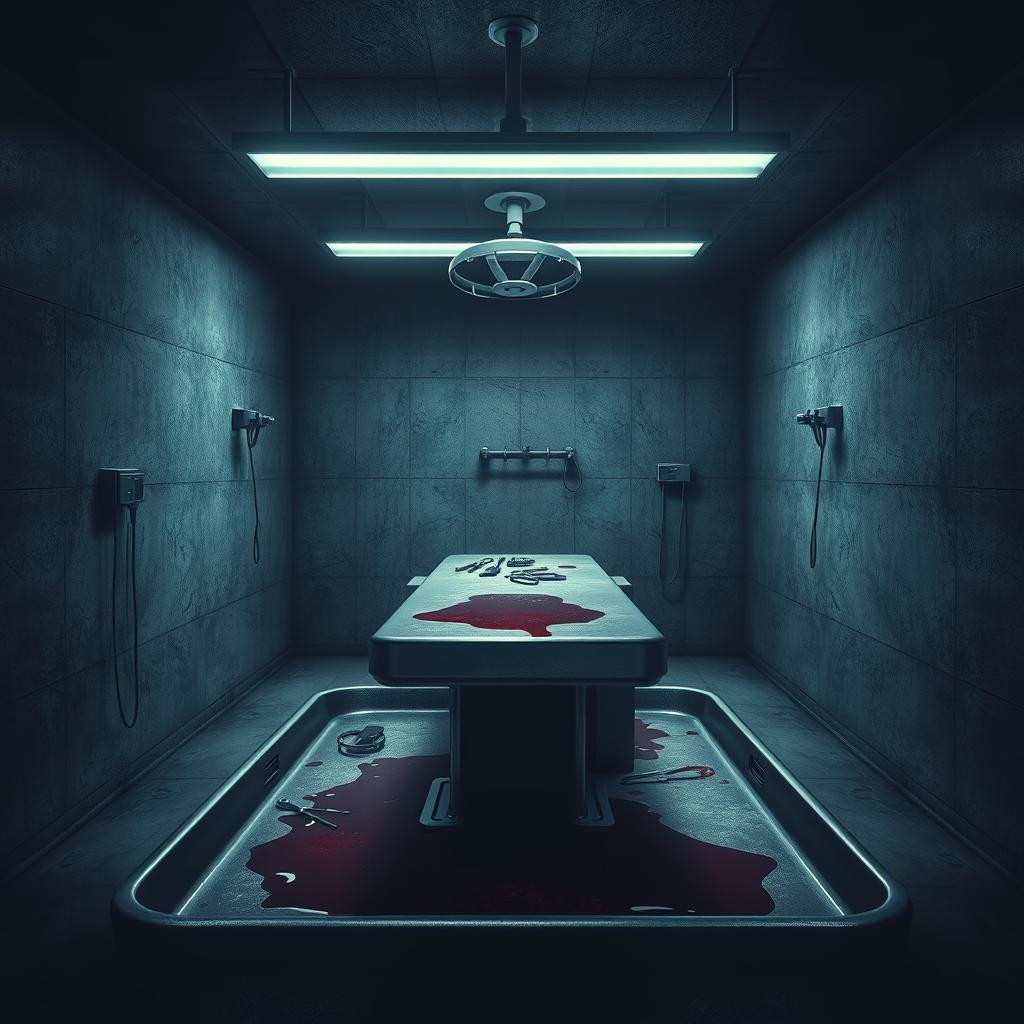 Eerie Underground Hospital Lab - Psychological Thriller Cover