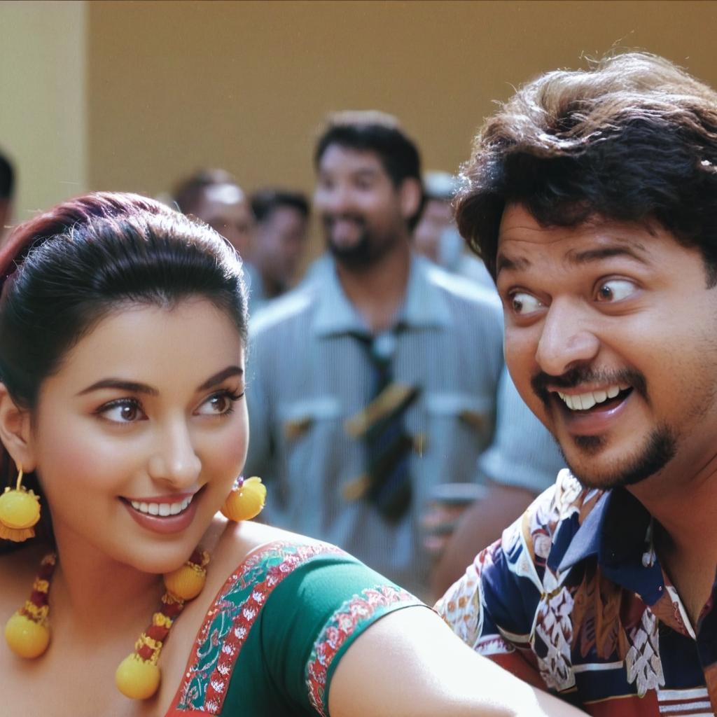 Vibrant Festival Joy: Animated Characters in a Colorful Scene