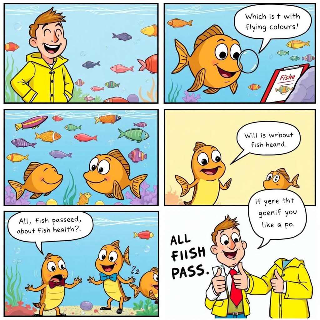 Dive Into Fun: The Whimsical Fish Inspection Comic