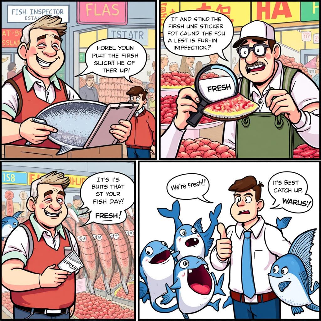 Catch the Laughter: Fish Inspection Gone Wild!