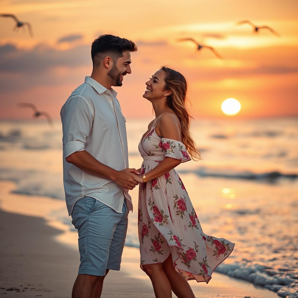 Eternal Love: Sunset Romance on the Beach