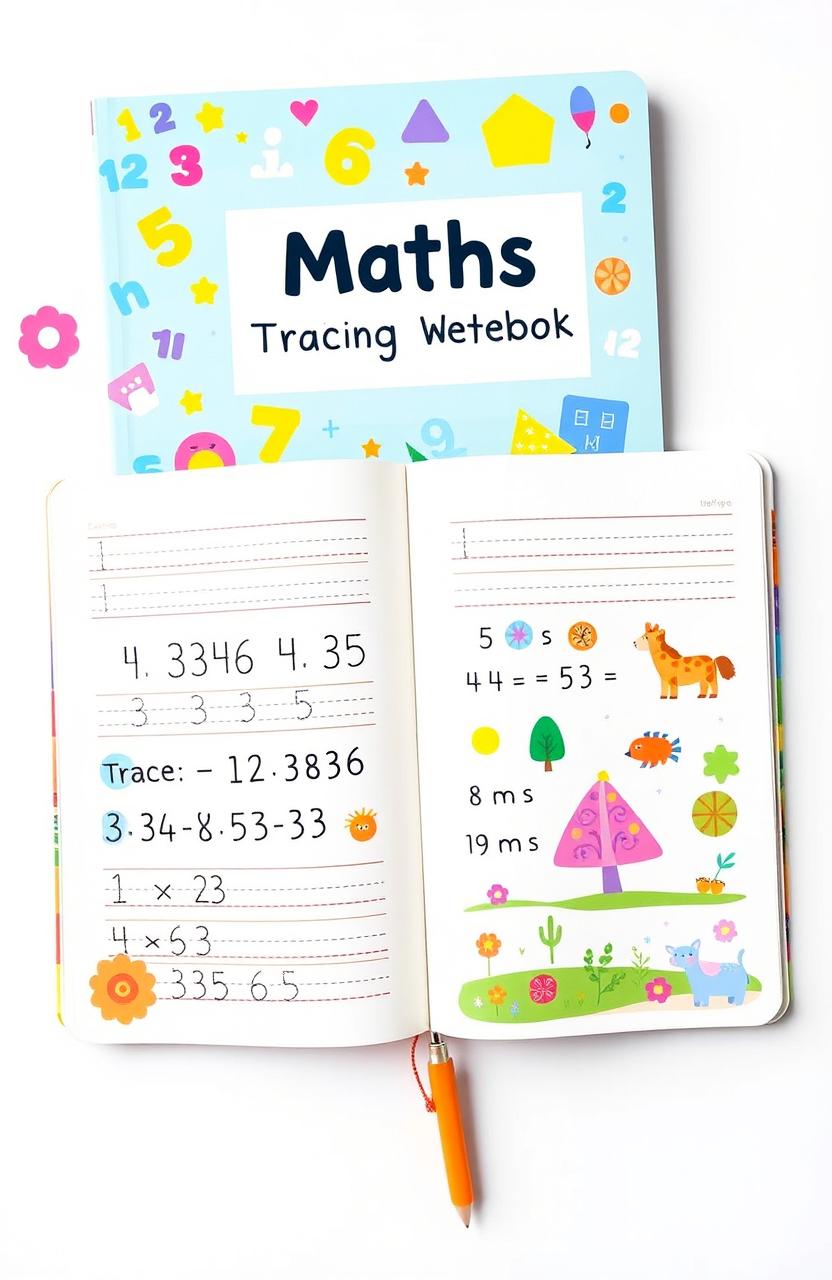 Engaging Maths Tracing Notebook for Kids