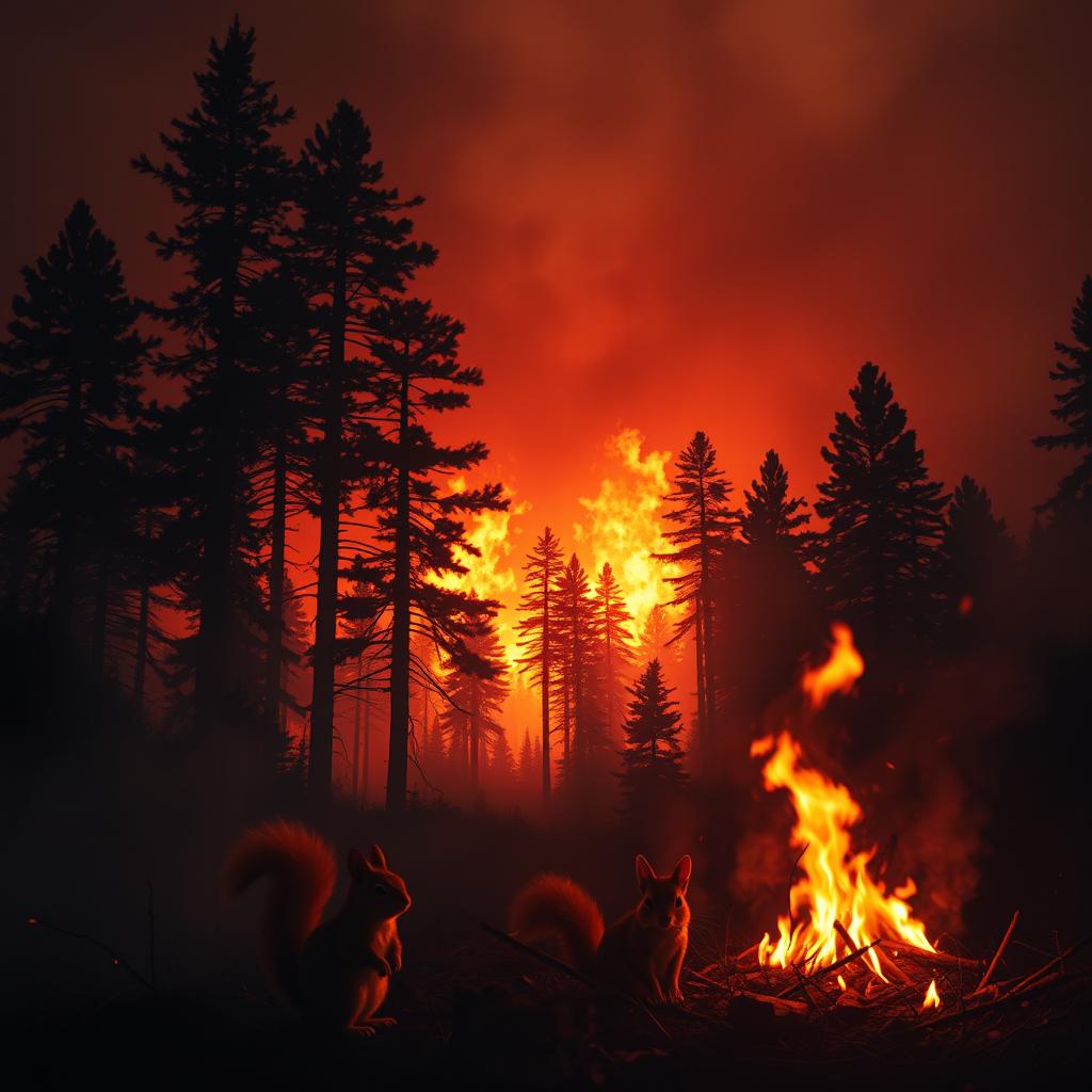 Inferno in the Wilderness: A Forest Fire Unleashed