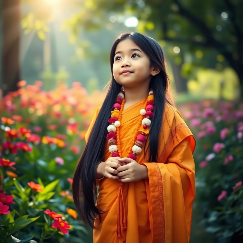 Serenity in Saffron: ISKCON Devotee in Nature