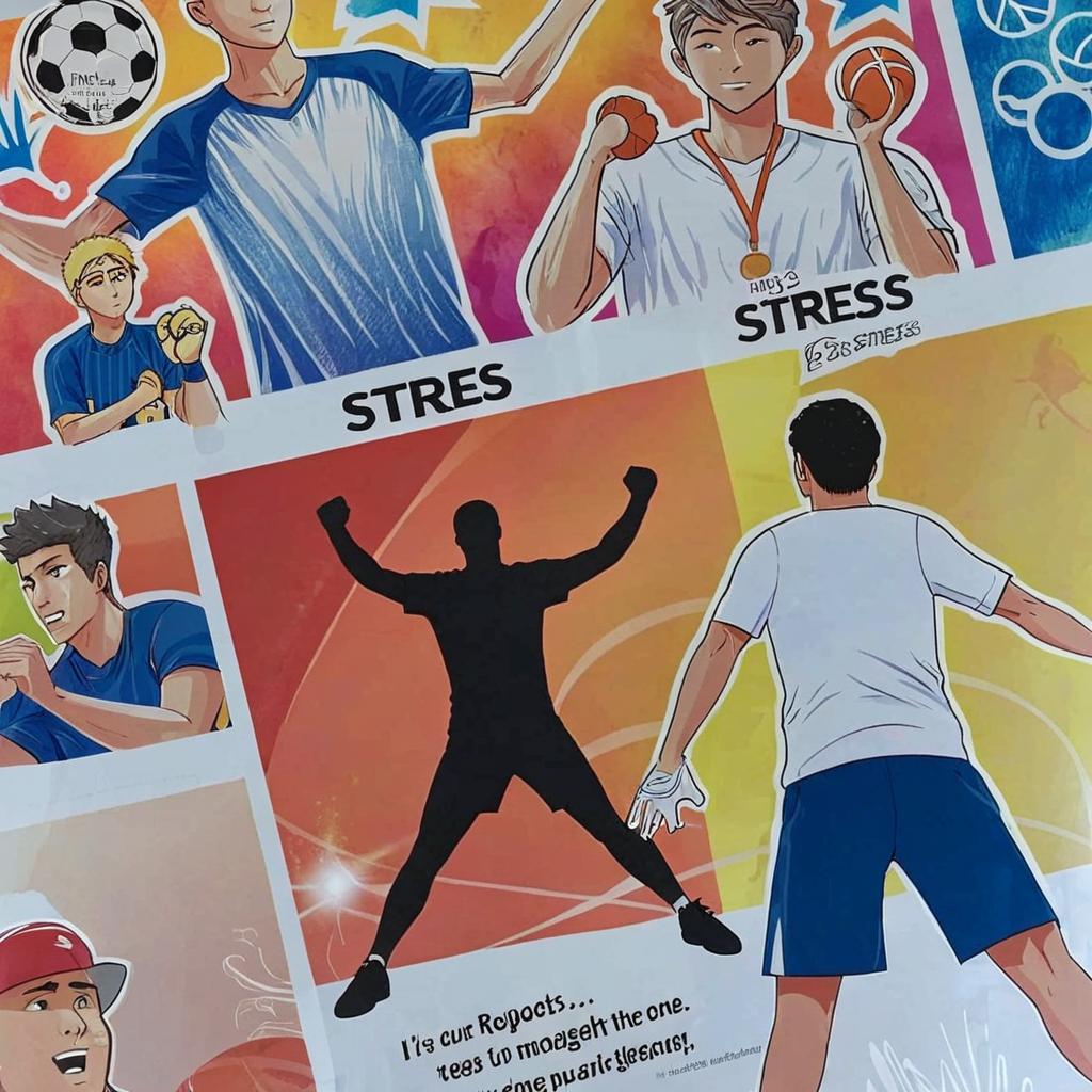 Vibrant Sports Stress Relief Poster | Art for Mental Well-Being