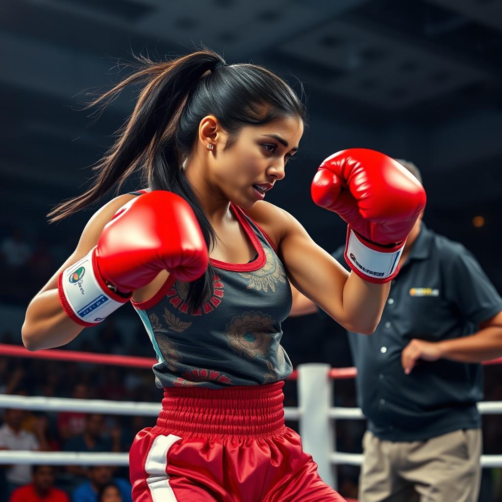 Unleash the Fighter Within: Indian Female Boxer in Action