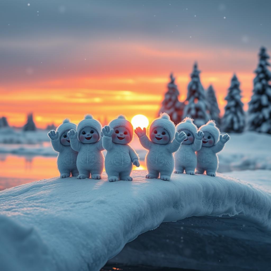 Heartwarming Snow Babies Say Goodbye