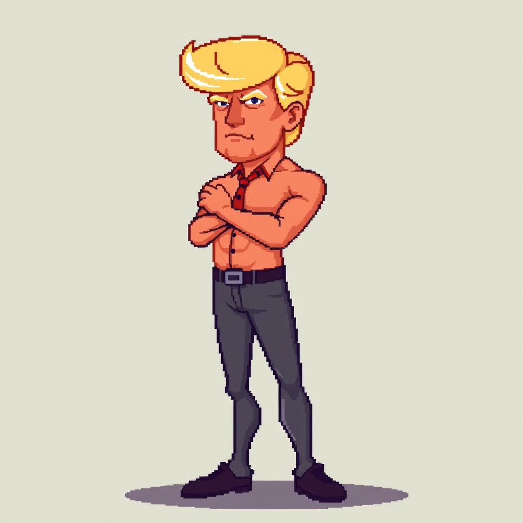 Meet the Muscular Trump-Inspired Character