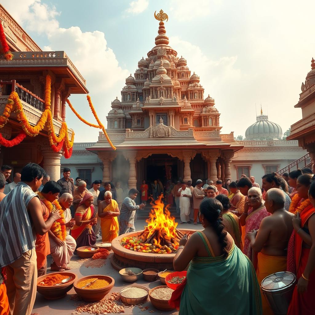Immerse Yourself in the Vibrant Yagna Ceremony