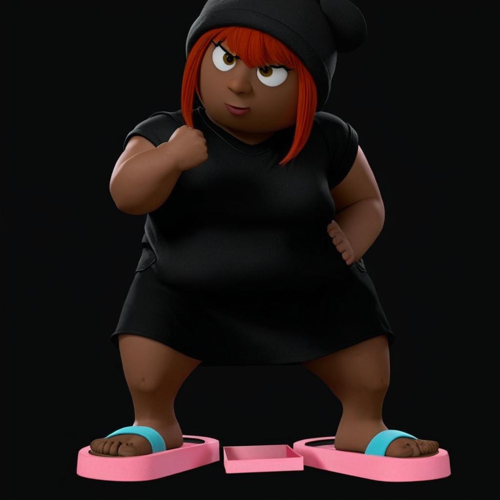 Bold Cartoon Character: Fierce Style & Attitude