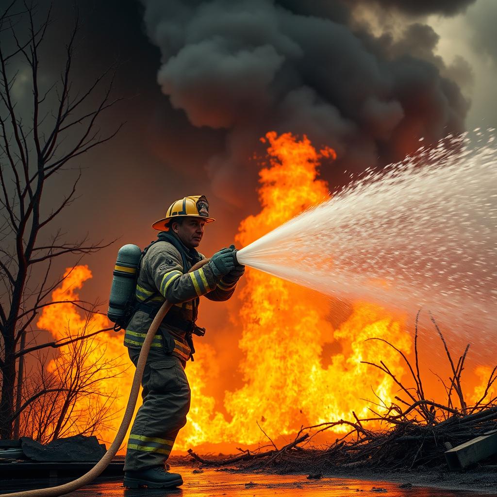 Brave Firefighter: Conquering the Flames