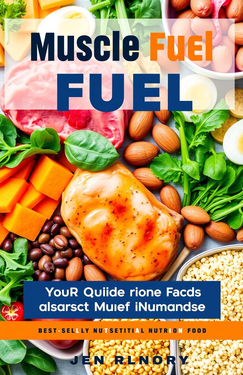 Muscle Fuel: Your Guide to Essential Nutrients Cookbook Cover Design