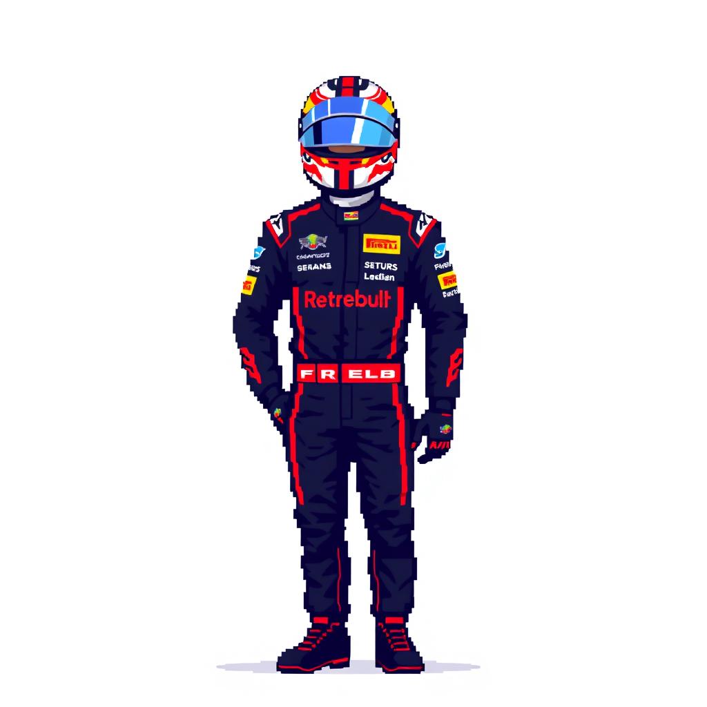 Max Verstappen Pixel Art: Racing Champion