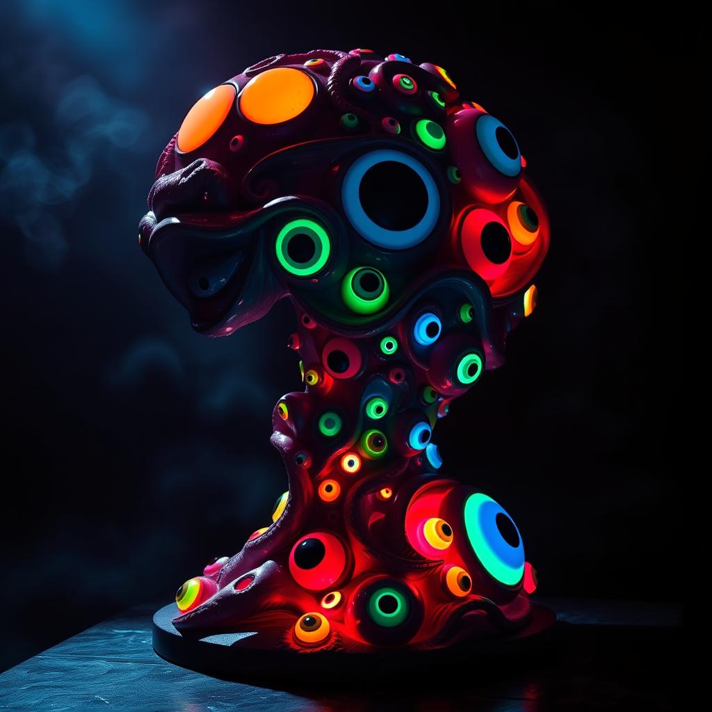 Mesmerizing Psychedelic Eyeball Statue