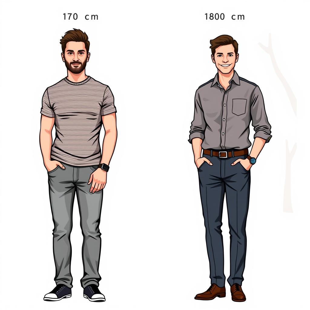 Men Standing Together: A Side-by-Side Comparison