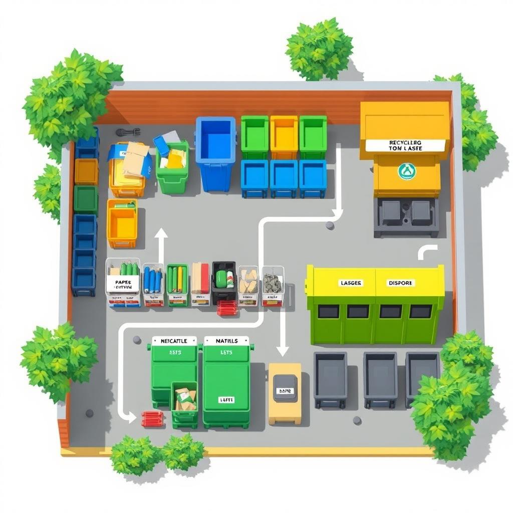 Innovative Waste Storage Layout: Recycle, Segregate, Dispose