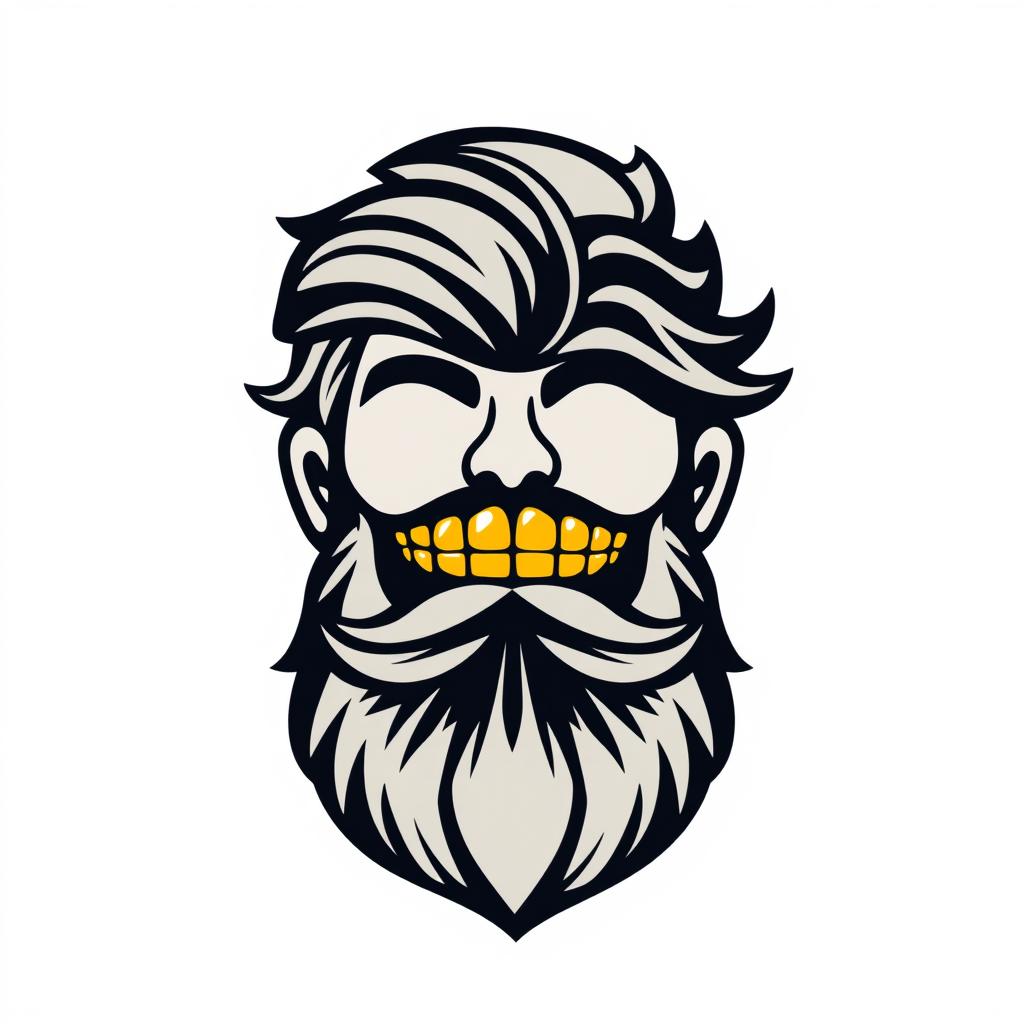 Stylish Bearded Logo Design