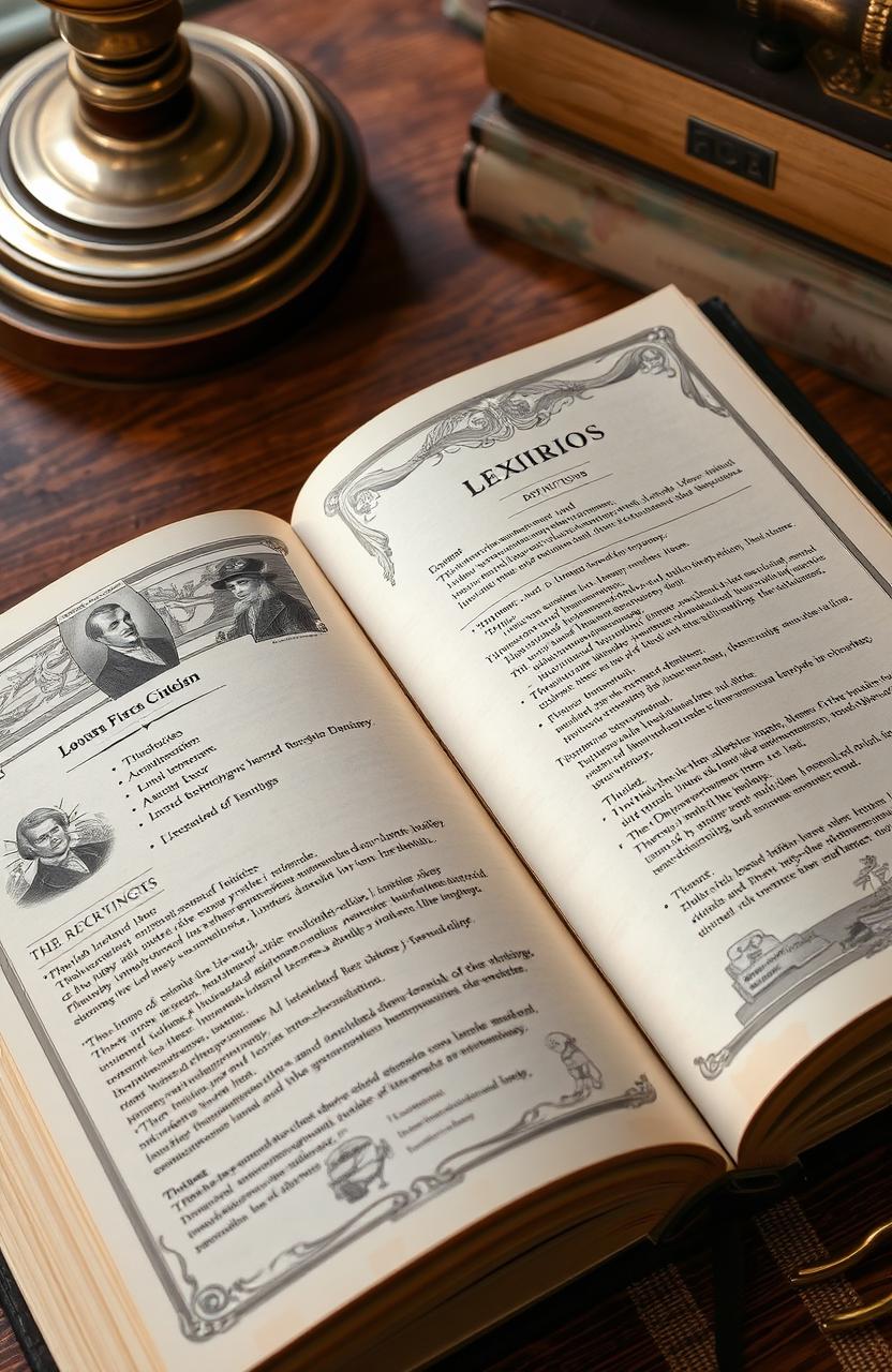 Elegant Illustrated Lexicon: A Journey Through Language and Literature