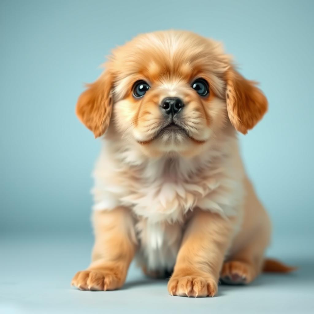 Adorable Fluffy Golden Puppy