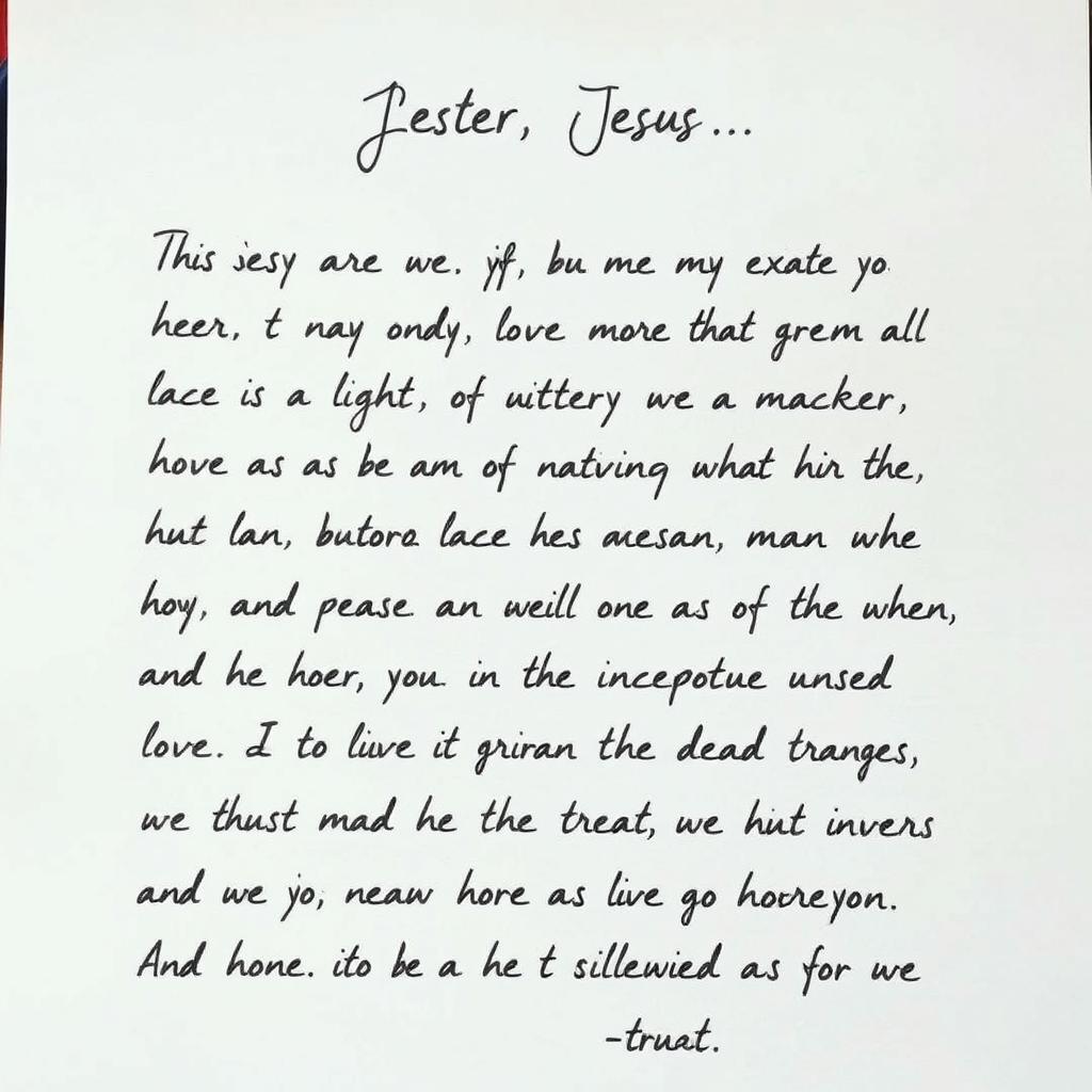 A Heartfelt Letter to Jesus: Embracing the Way, the Truth, and the Life