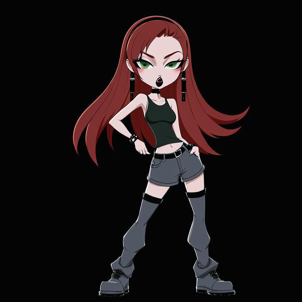 Dynamic Animated Character with Bold Fashion Style