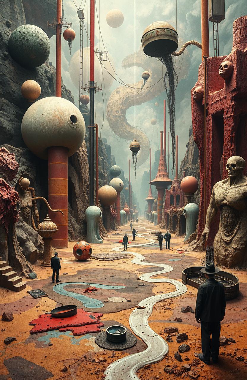 Dive into Surrealism: David Lynch-Inspired Abstract Landscape