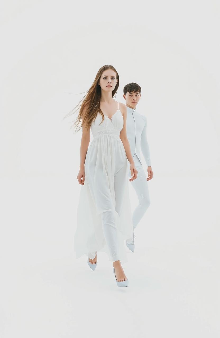 A Journey Beyond: Surreal Encounter in a White Void