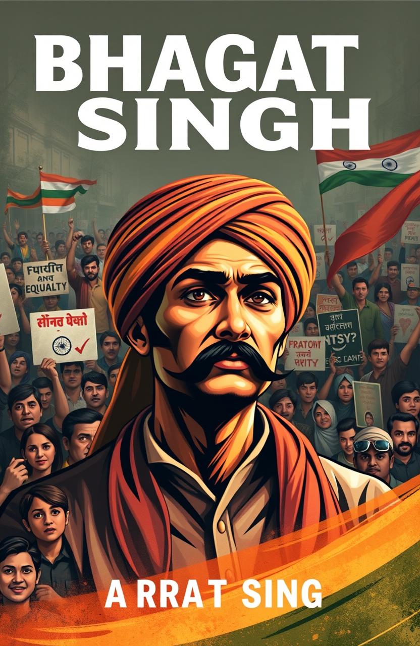 Revolutionary Spirit: Bhagat Singh Book Cover Design