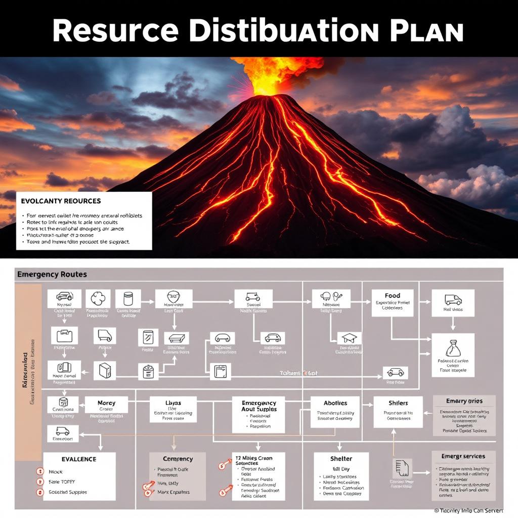 Strategic Resource Distribution During Volcanic Eruptions