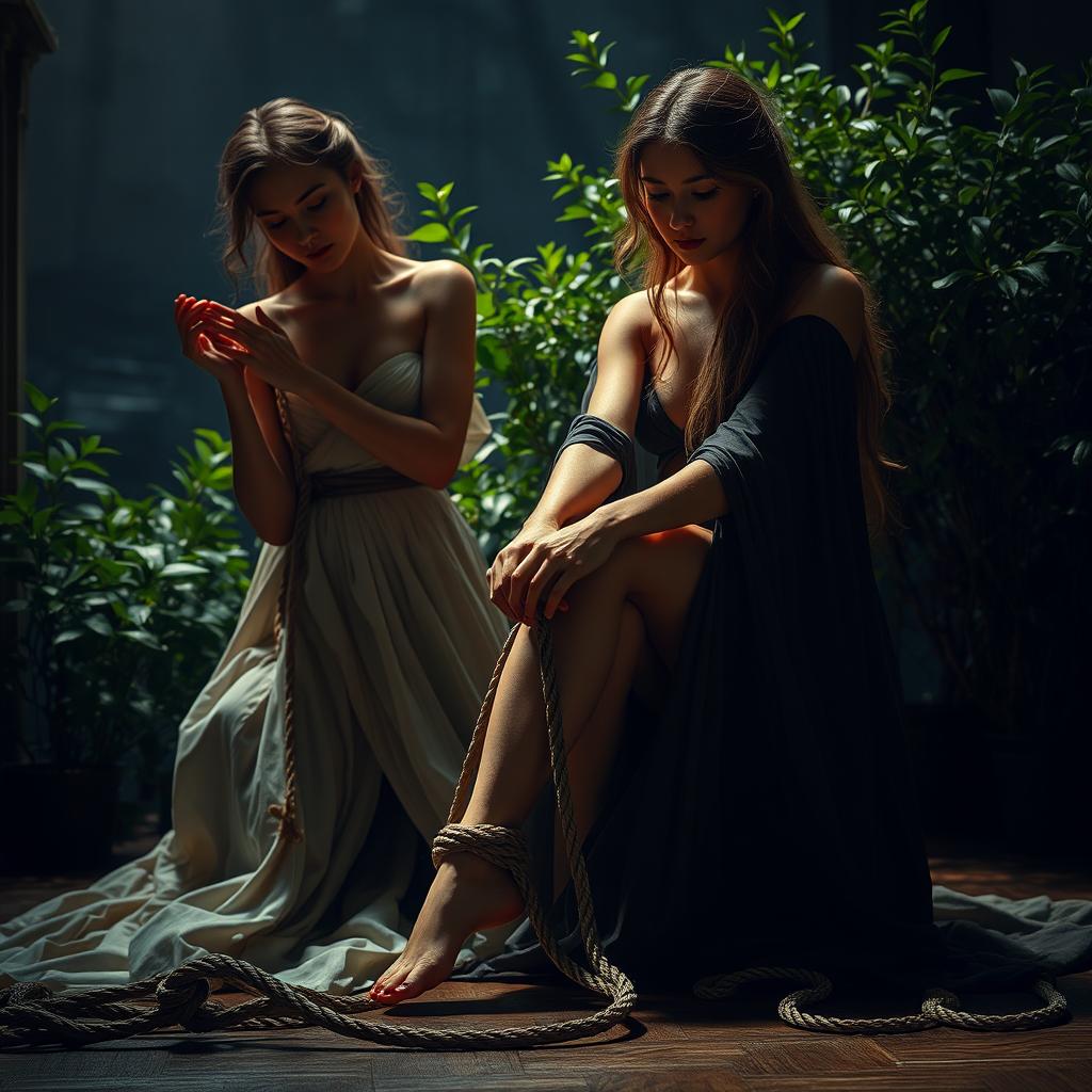 Bound Elegance: A Fantasy Artwork