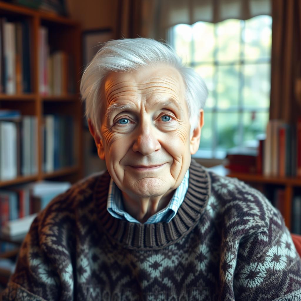 Portrait of Wisdom: An Elderly Man's Kind Gaze