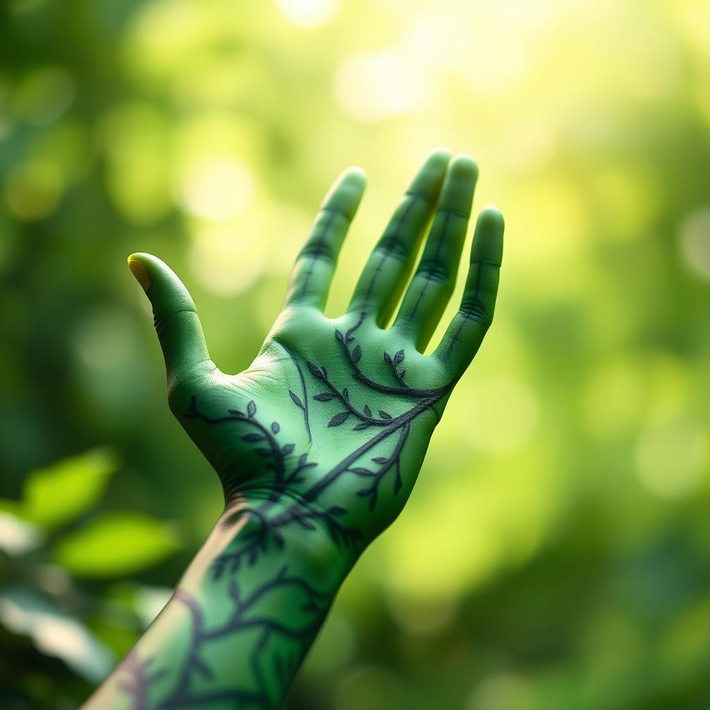 Embrace Nature: Artistic Hand Representation