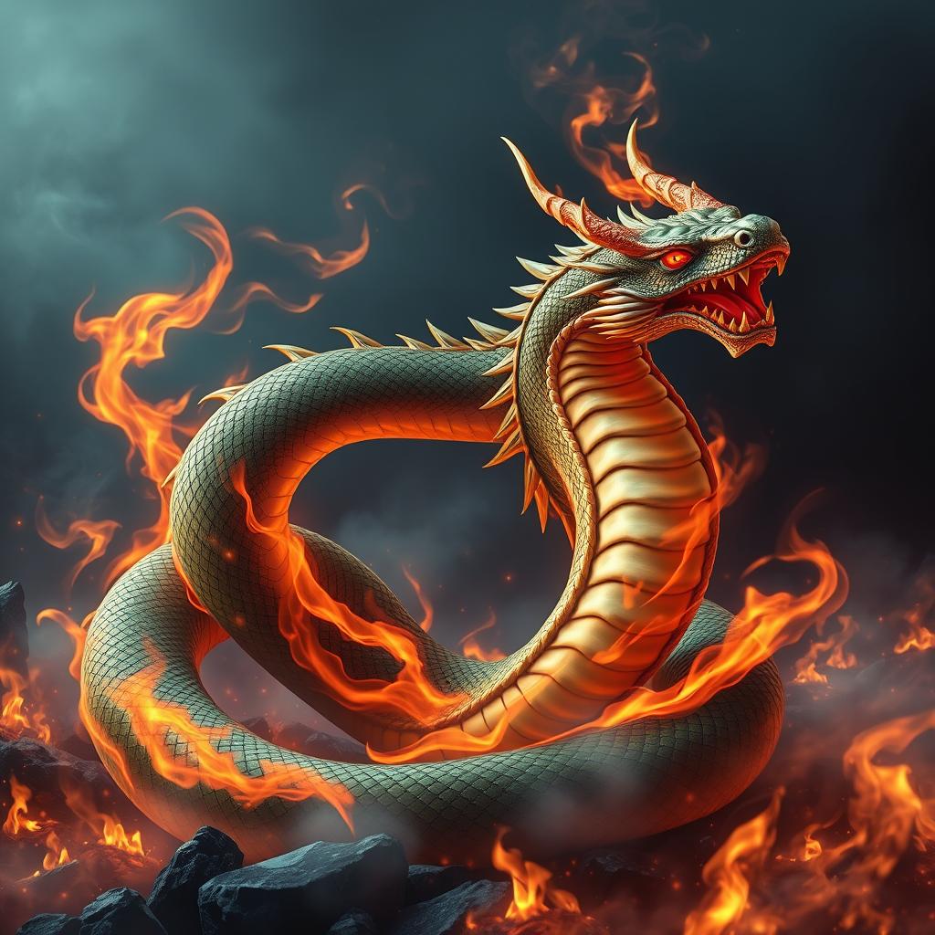 Unleash the Fiery Serpent: A Majestic Demon