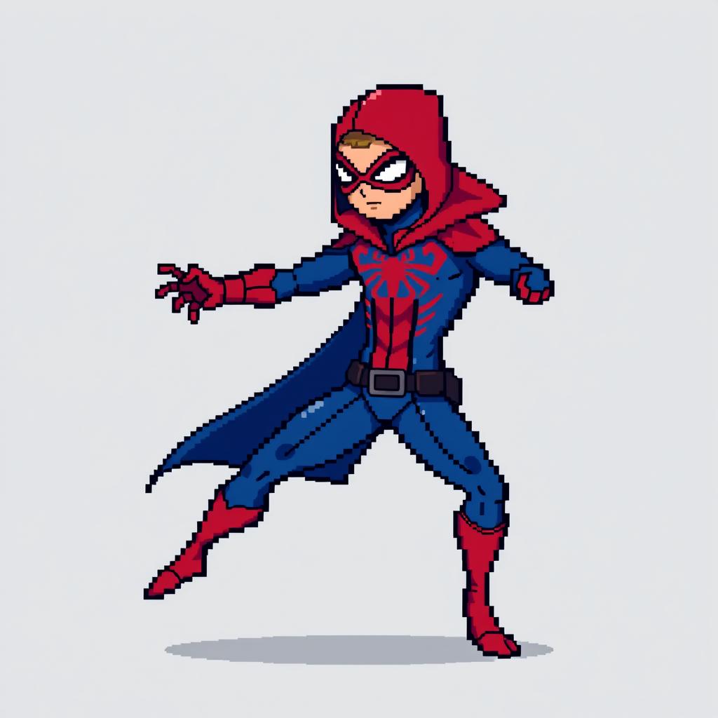 8-Bit Rogue Superhero: Minimalist Pixel Art