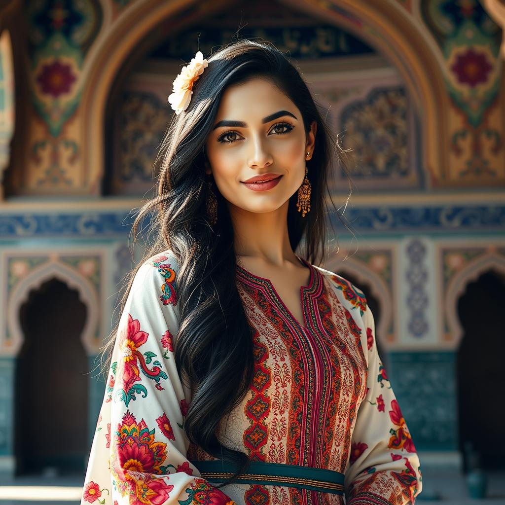 Monir: A Stunning Persian Beauty in Vibrant Traditional Wear