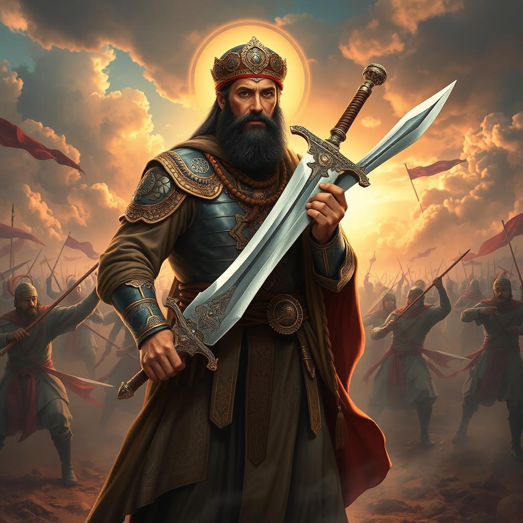 Legendary Hazrat Ali with Zulfiqar Sword