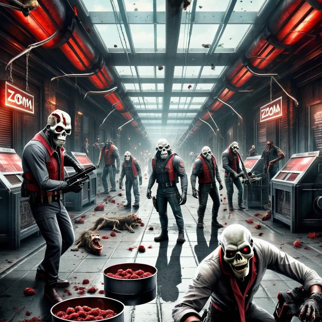 Survivors in a Dark Laboratory: A Cinematic Zombie Encounter