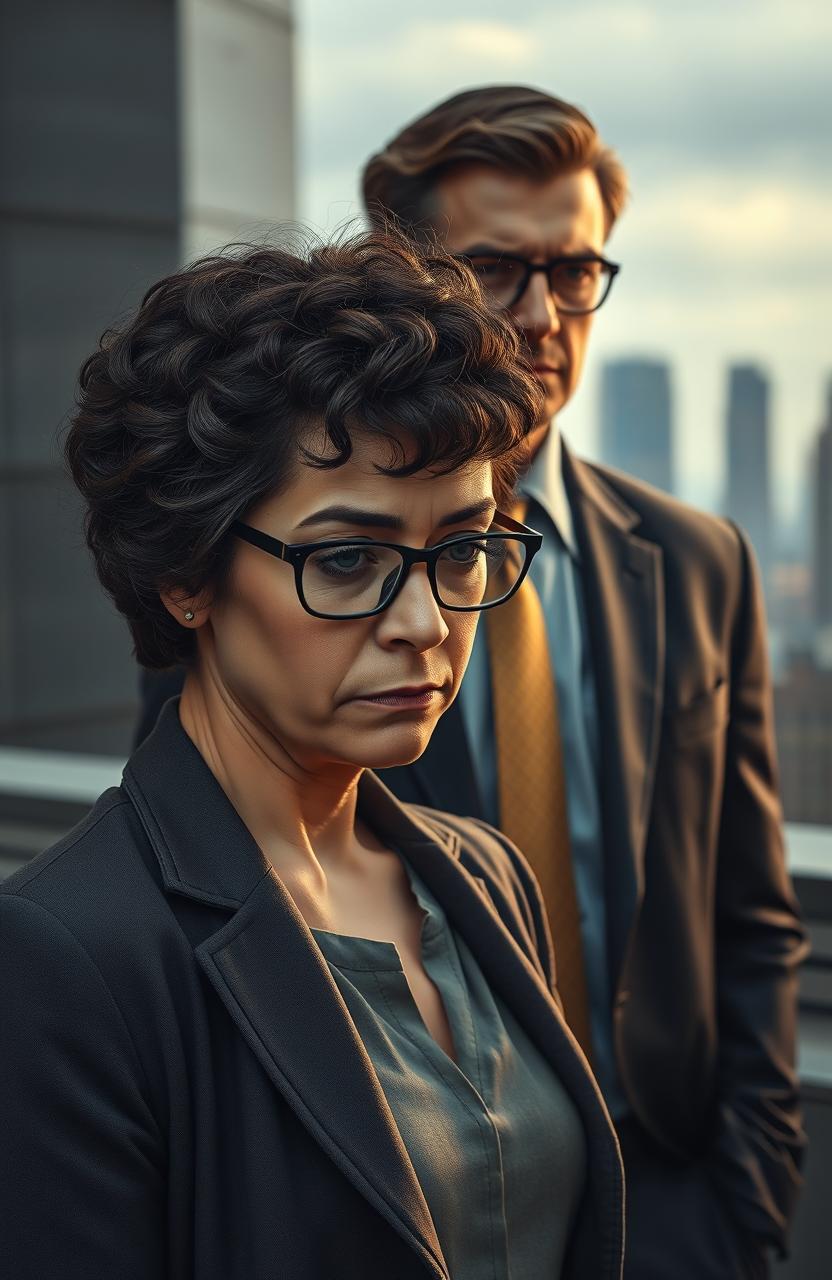 Emotional Disparity in a Corporate Setting: Sad Woman vs. Wealthy CEO