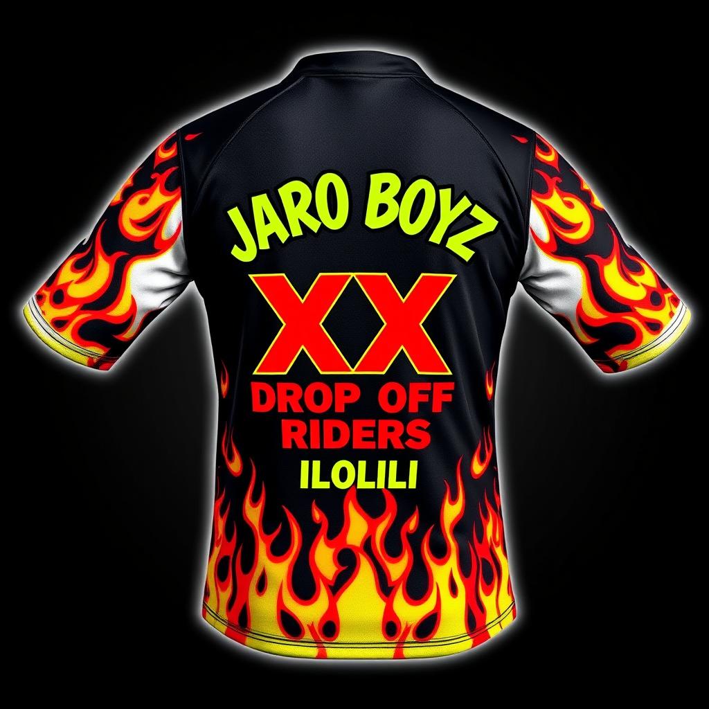 Bold Flames Motor Jersey: Ride in Style!