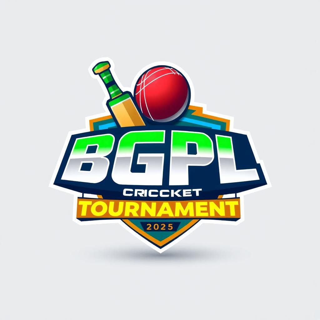 Ignite Your Game: BGPL Cricket Tournament 2025 Logo