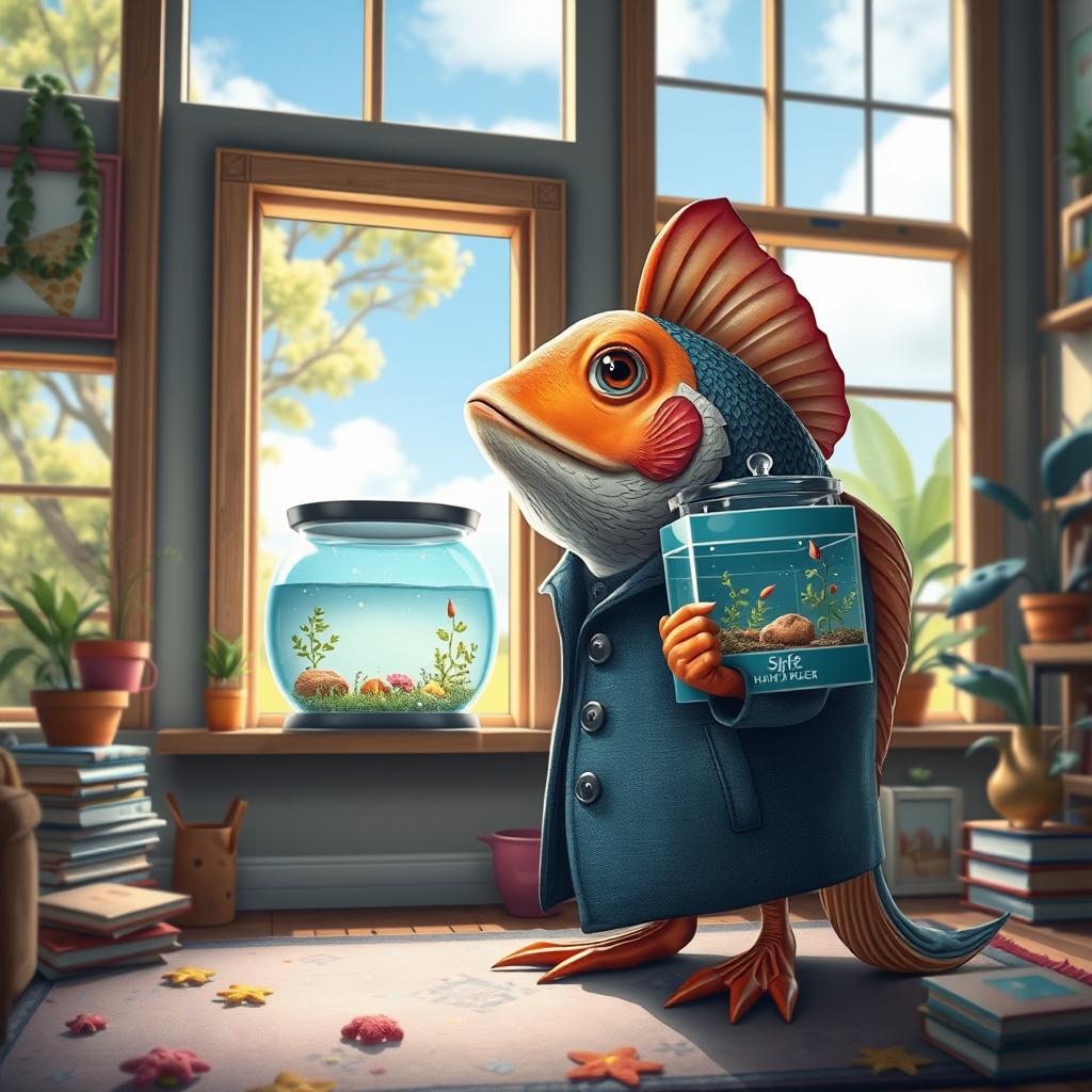 Whimsical Fish in a Stylish Coat