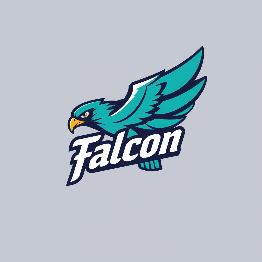 Bold Falcon Sports Team Logo