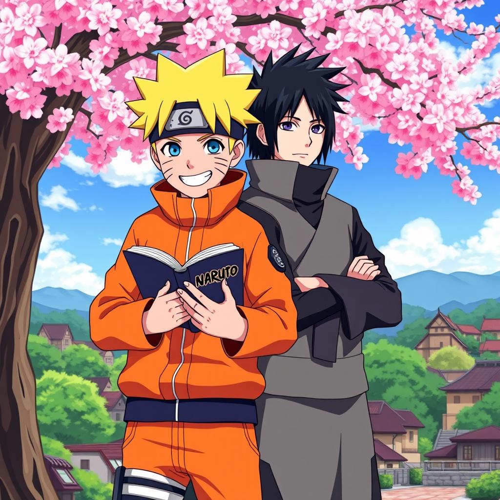 Dynamic Duo: Naruto & Sasuke in Vivid Color