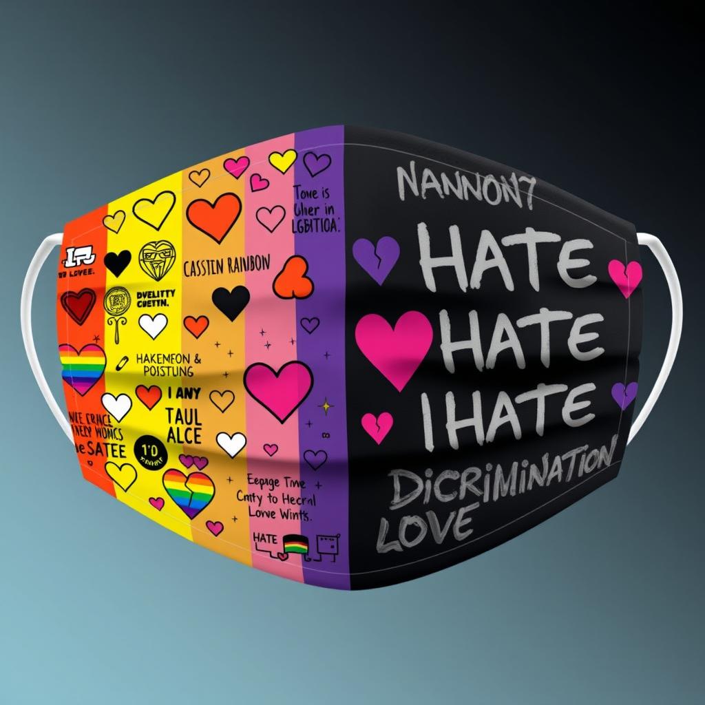 Vibrant LGBTQIA+ Face Mask Design